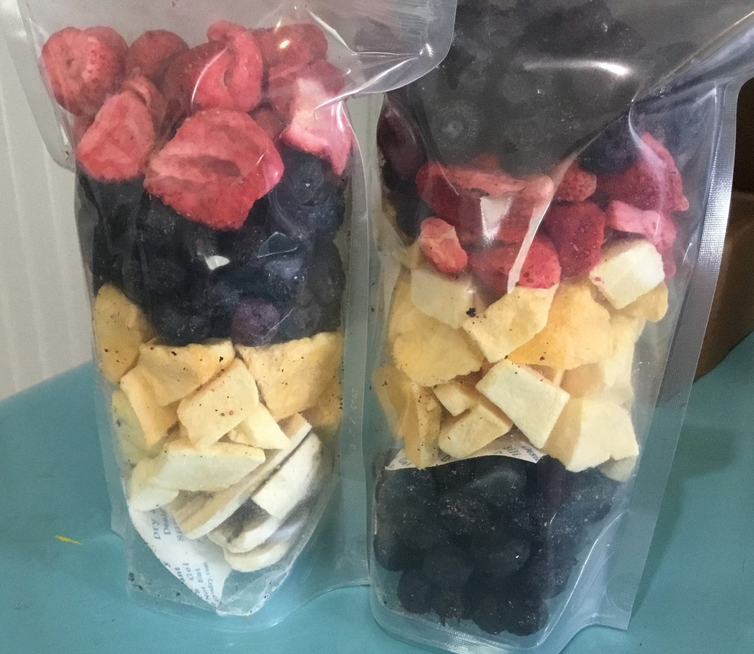 Organic Freeze Dried Fruit Snacks: Mango, Strawberry, Banana, Blueberry ...