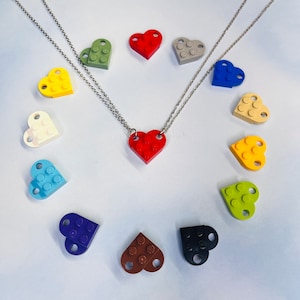 Lego Heart Necklace Etsy