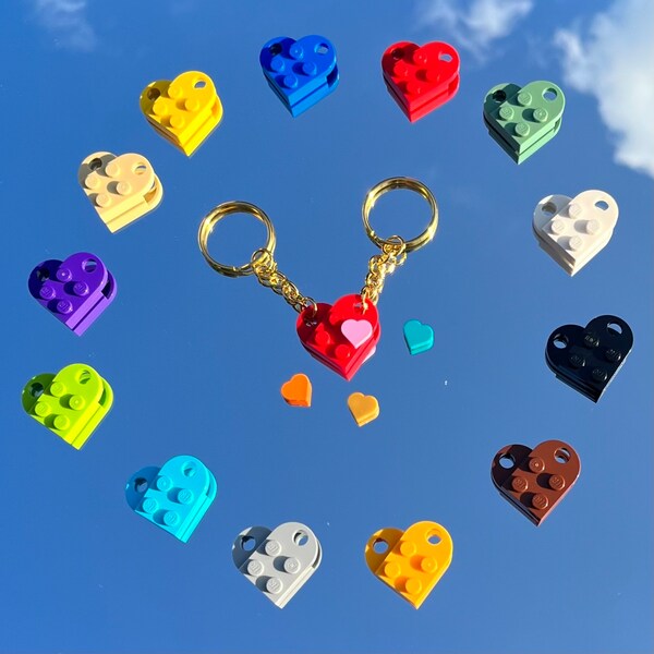 Lego® Heart Keychain - Etsy