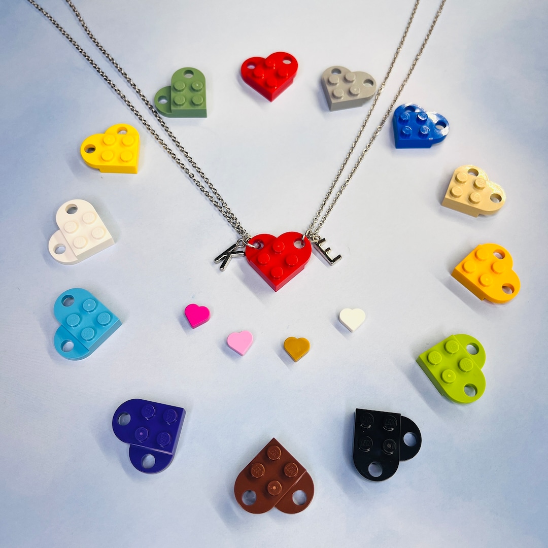 Lego Heart Necklace Set - Made With Authentic LEGO® Bricks - Custom ...