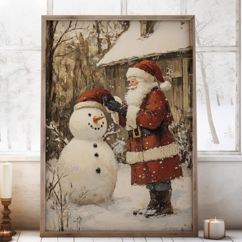 Snowman Art - Etsy