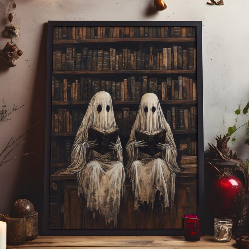 Ghost in Library - Etsy