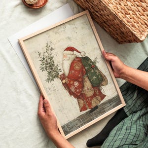 Japanese Santa Christmas Art: Vintage Kimono Holiday Decor - Etsy