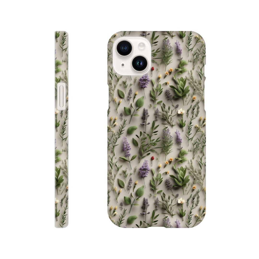 Lavender Aroma Therapy Botanical Pastel Phone Case Cute Vintage Boho 3D ...