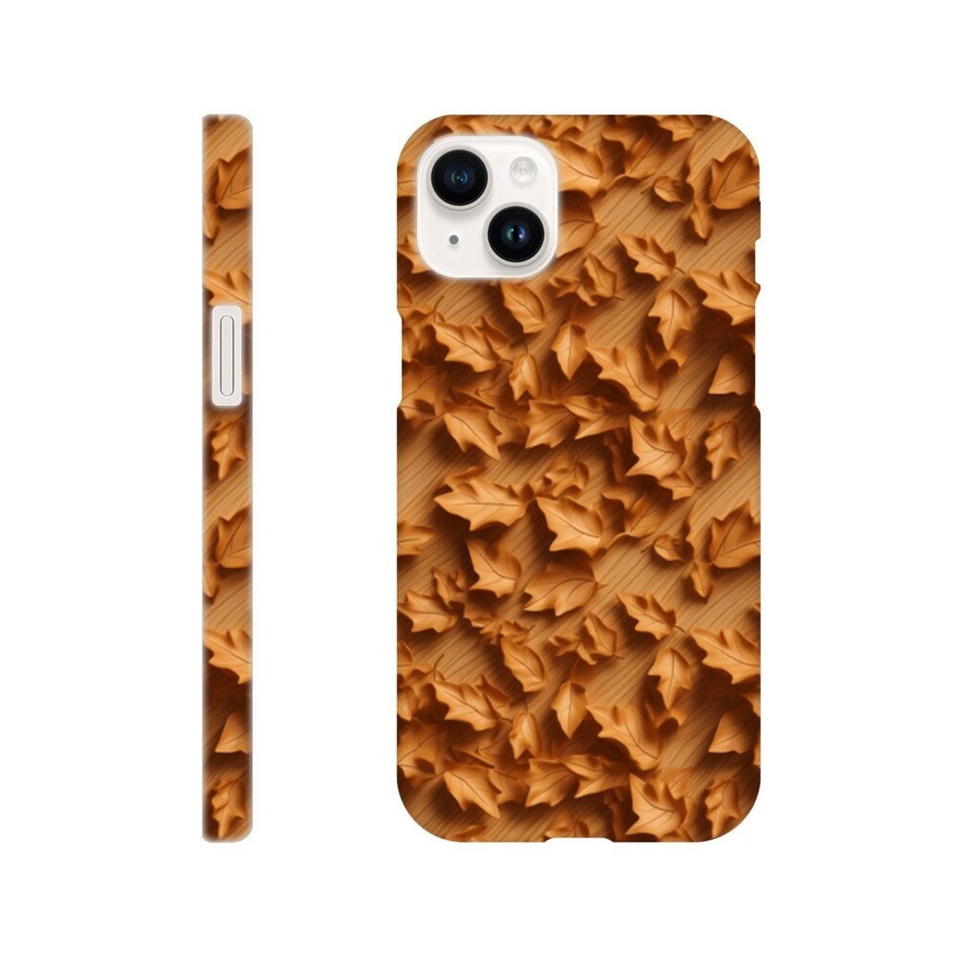 Autumn Fall Leaves Farmhouse Porch Phone Case Vintage Boho 3-D Wooden ...