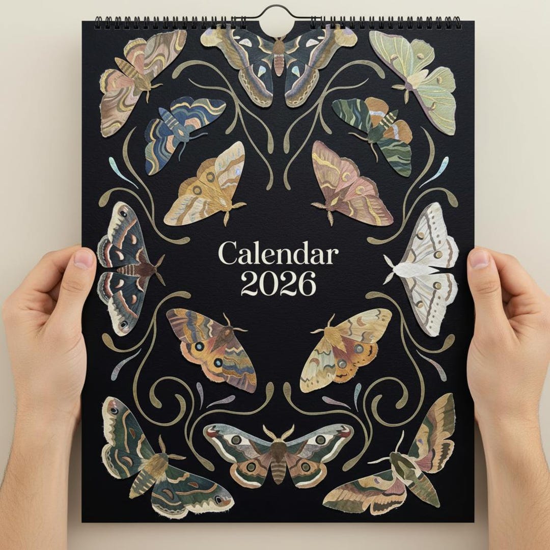 2026 Moth Wall Calendar - Bohemian Anatomical Illustrations for ...