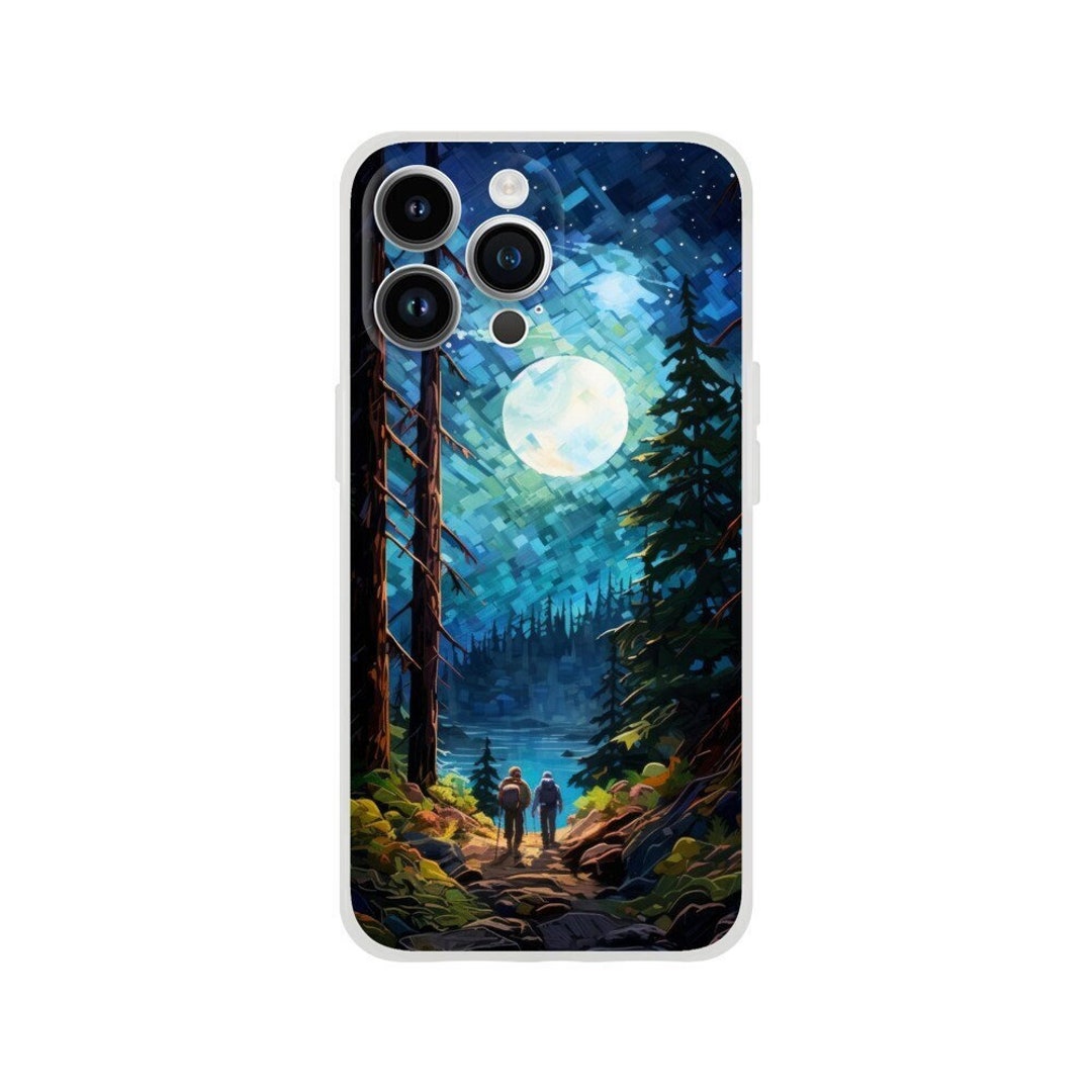 Moonlight Trail Hiking Forester Phone Case, Gifted Explorer Hiking ...