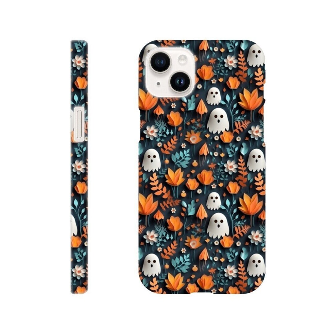 Floral Ghost Phone Case: Spooky Halloween iPhone & Samsung Cover - Etsy