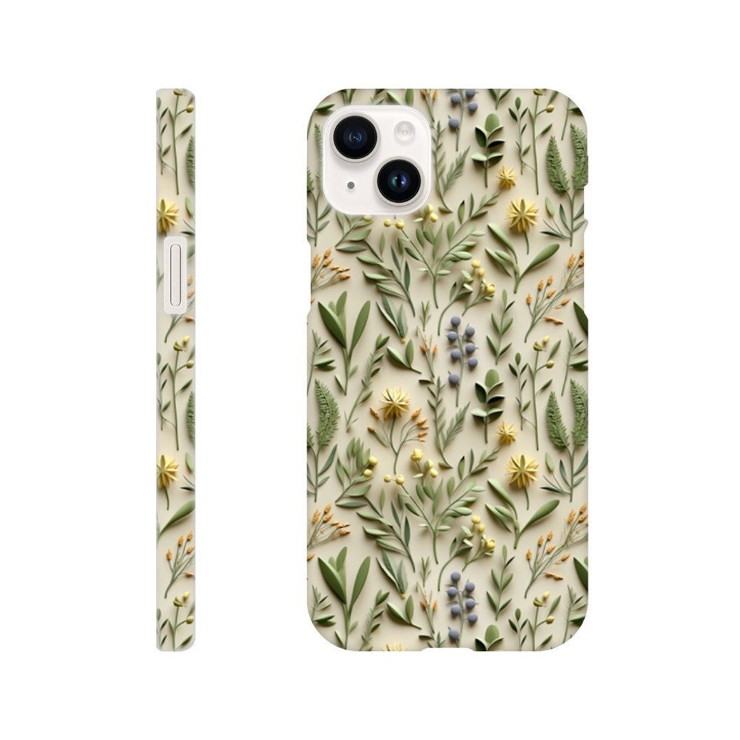 Cottagecore Herbalism Botanicals Pastel Phone Case | Cute Vintage Boho ...