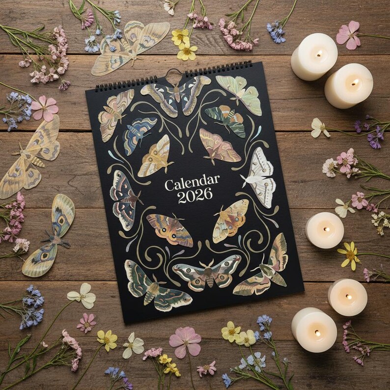 2026 Moth Wall Calendar - Bohemian Anatomical Illustrations for ...