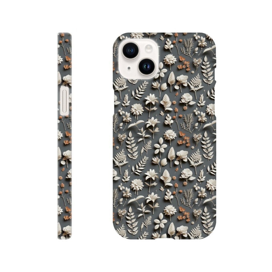 Dark Academia Dried Fall Leaves Flowers Phone Case | Cute Vintage Boho ...