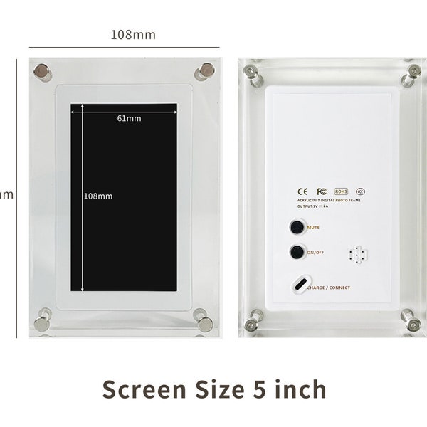 Acrylic Digital Photo Frame - Etsy