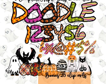 Halloween PNG Letters Doodle Halloween Alphabet PNG Doodle - Etsy