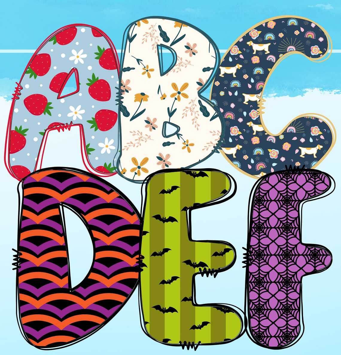 Doodle Letter Store, Doodle Letters Alphabet, Doodle Letters ...