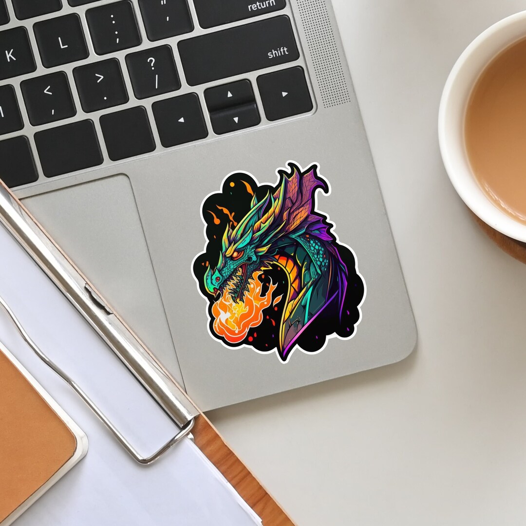 Fantasy Dragon Vinyl Sticker Dungeons and Dragons Art D&D Gifts Kiss ...