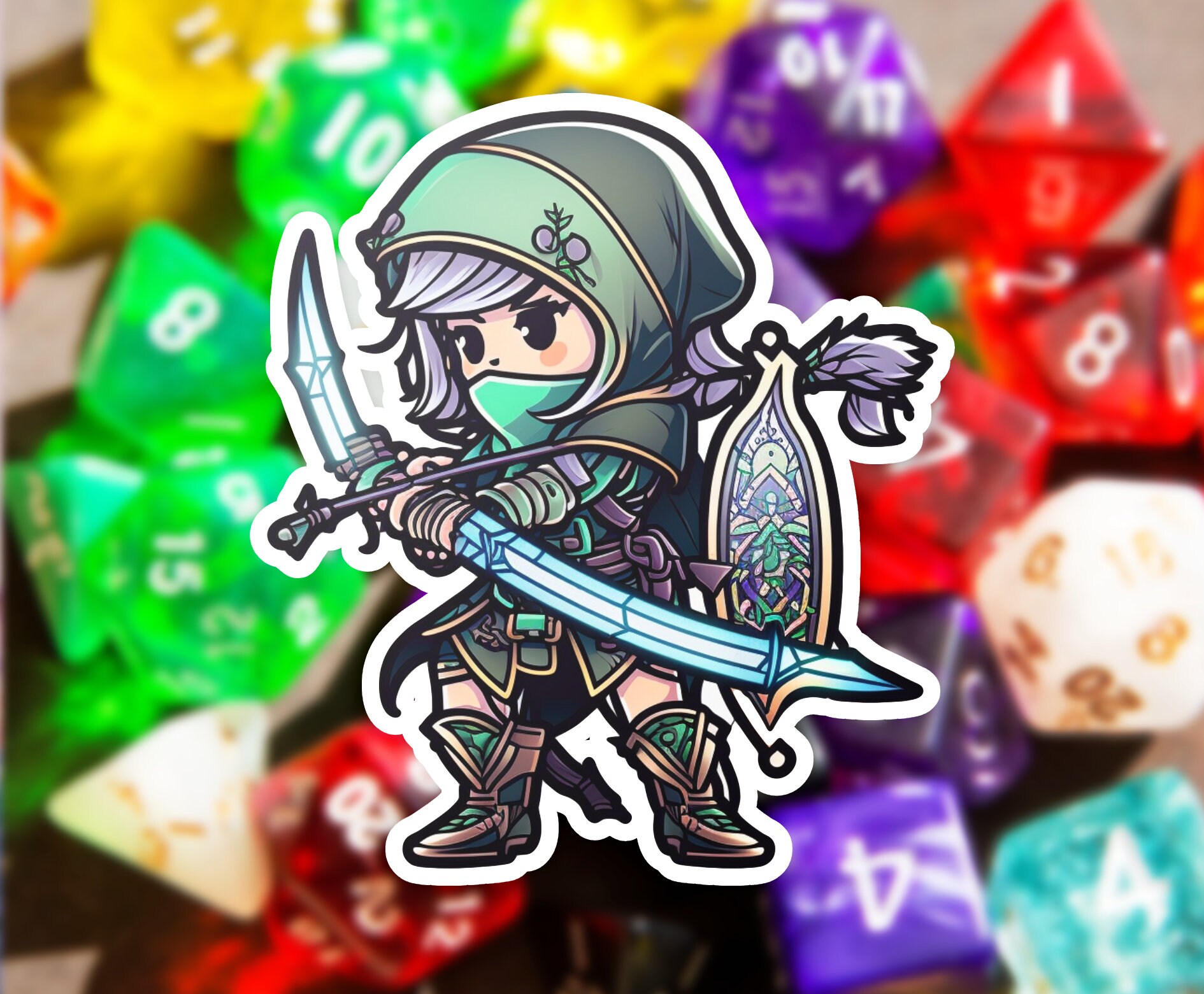 D&D Characters Vinyl Sticker Sheet Dungeons and Dragons Artwork ...