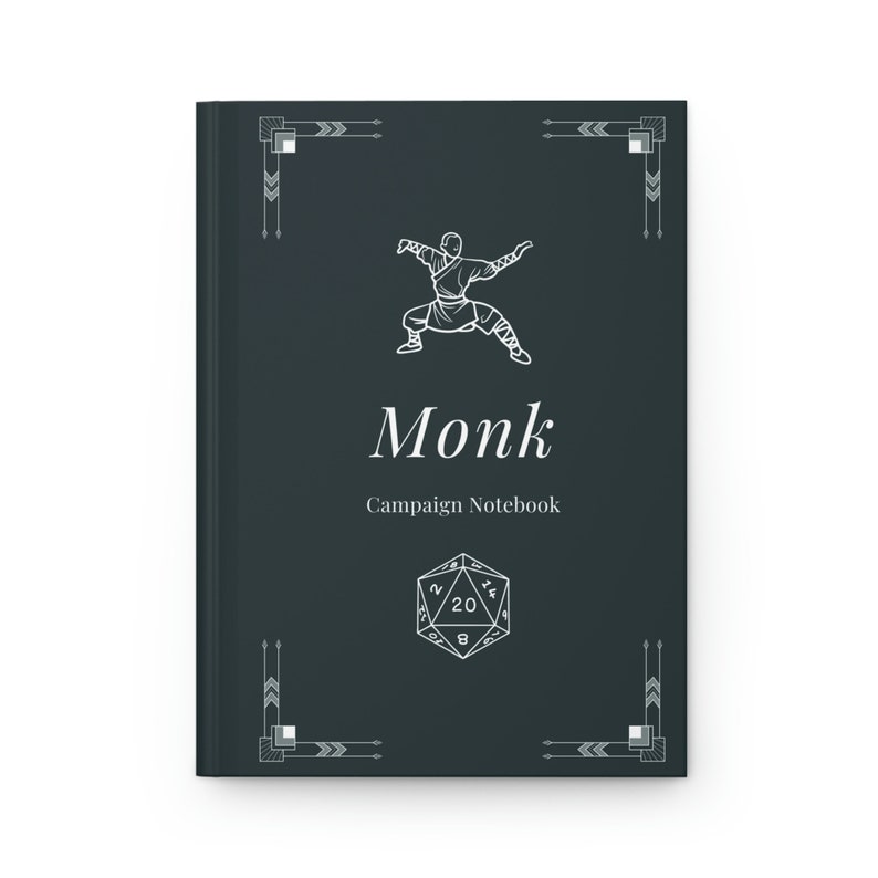 D&D Monk Class Notebook Dungeons and Dragons Class Journal Spell Book ...