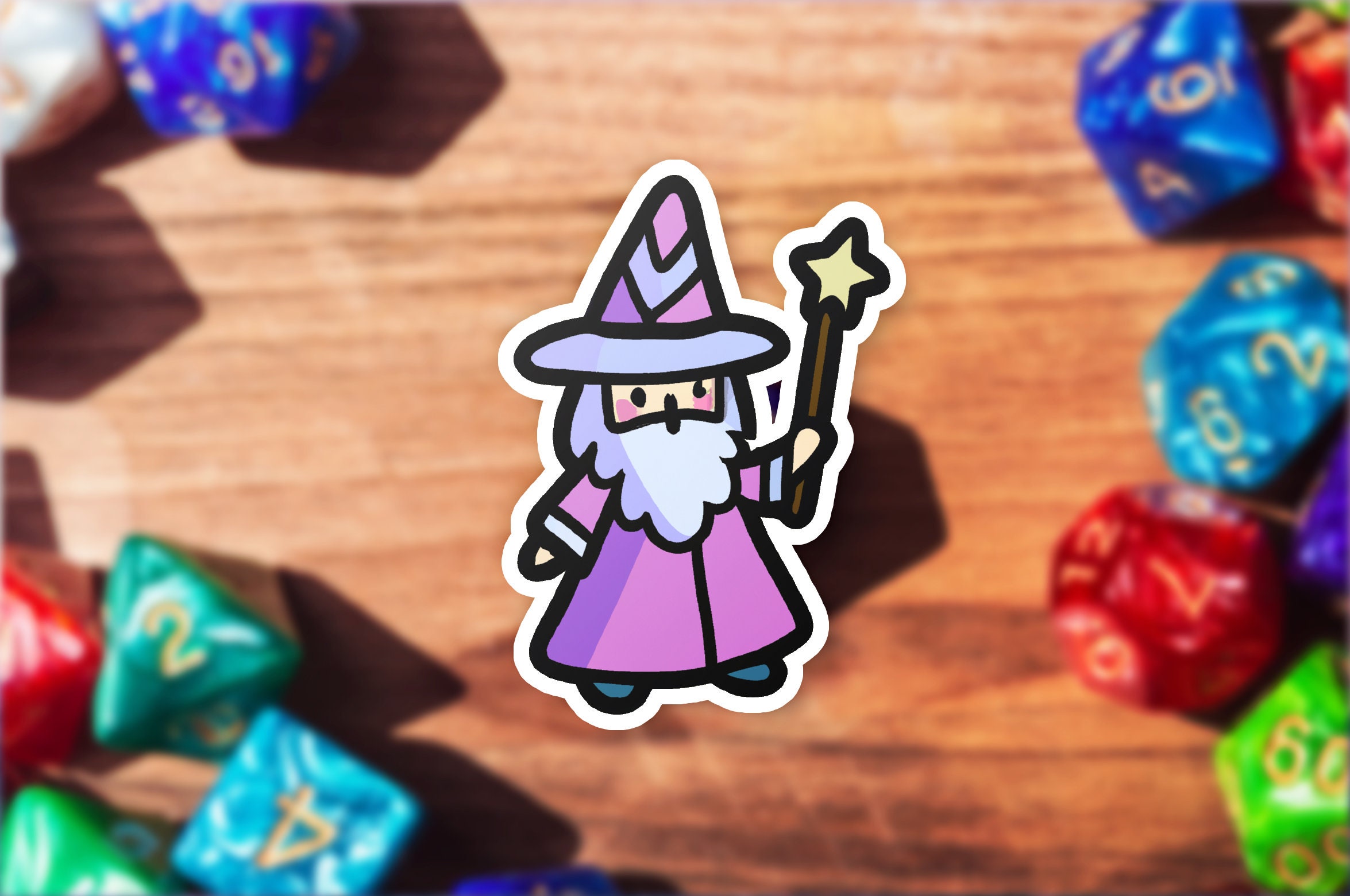 D&D Wizard Vinyl Sticker Sheet Dungeons and Dragons Artwork Character ...