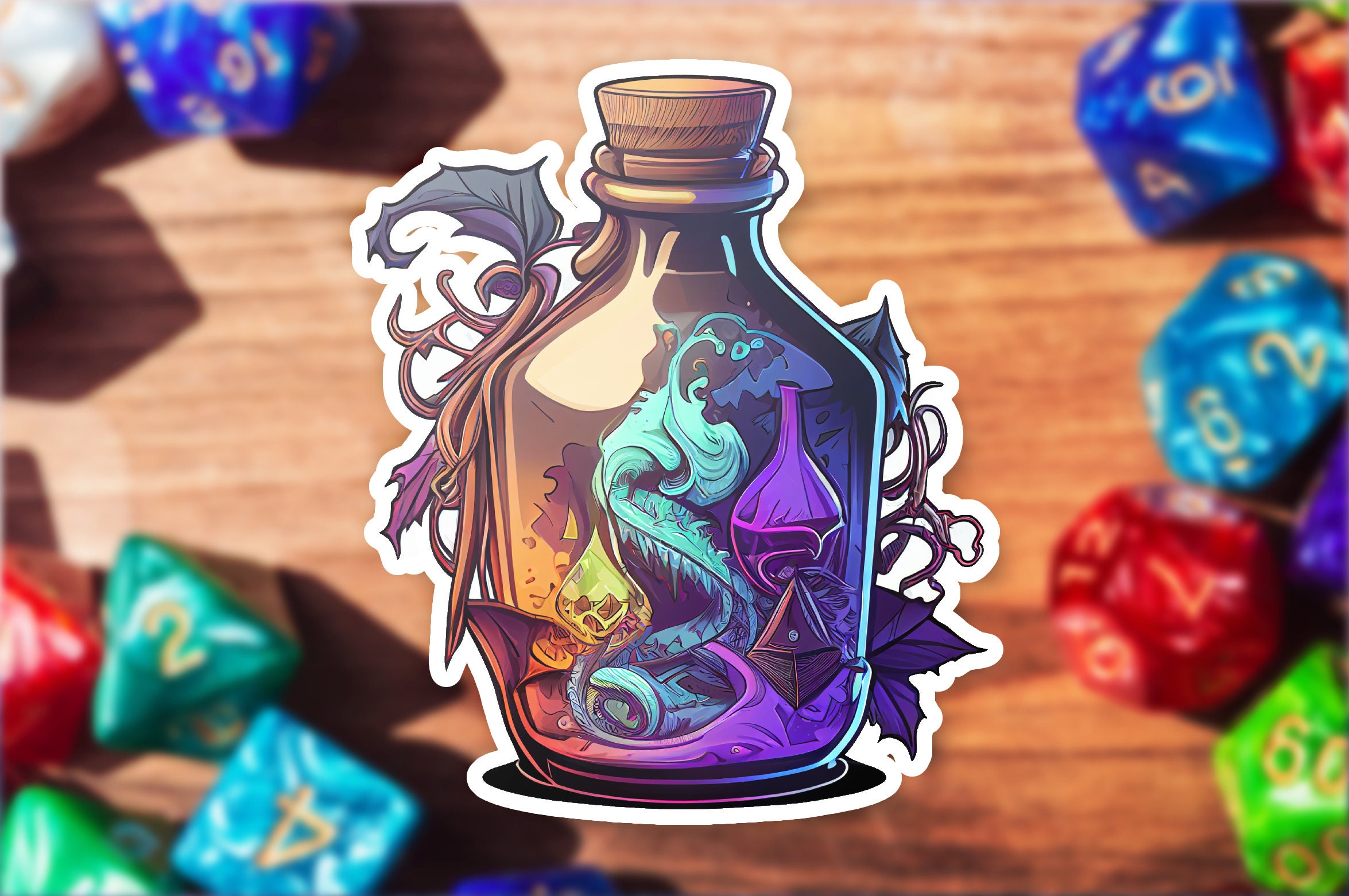 Fantasy Potions Sticker Set | D&D Potions Vinyl Sticker Sheet | Fantasy ...