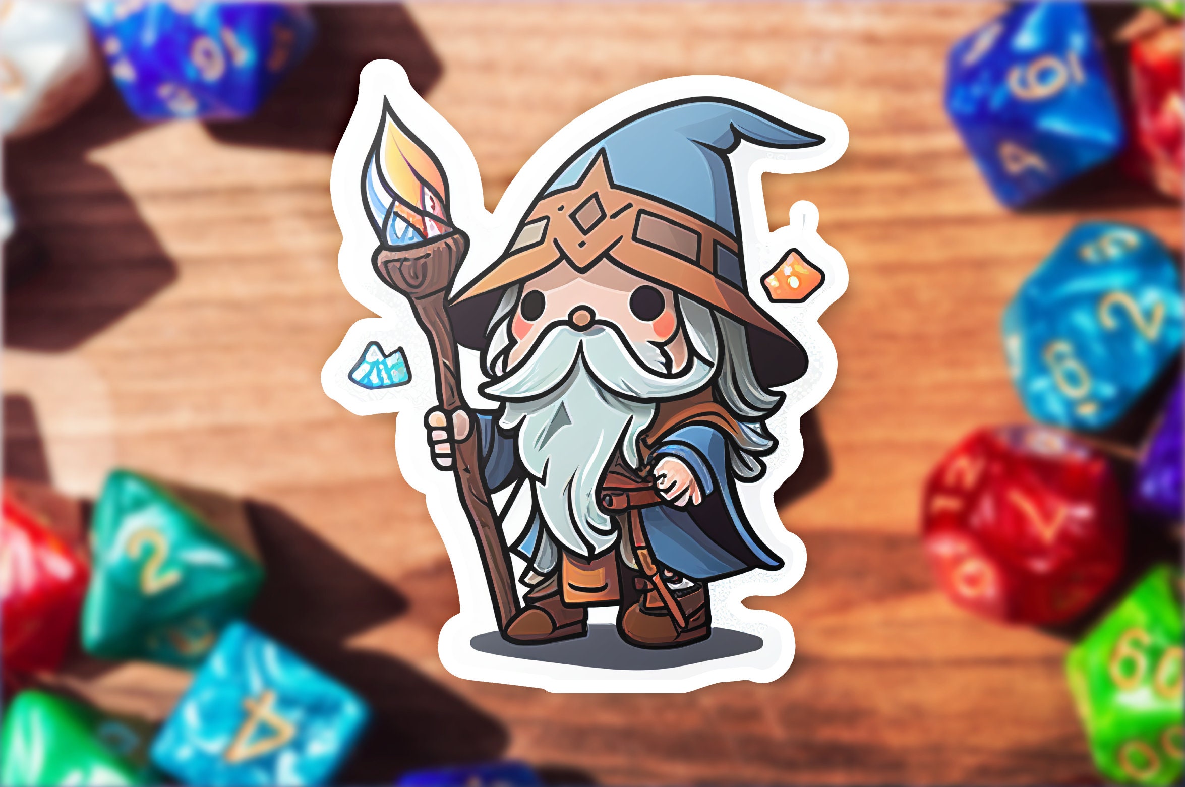 D&D Wizard Vinyl Sticker Sheet | Dungeons and Dragons Artwork ...