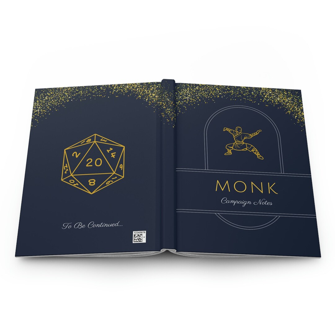 D&D Monk Class Notebook Dungeons and Dragons Spell Book - Etsy