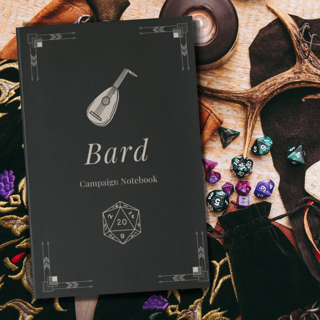D&D Bard Class Notebook | Dungeons and Dragons Class Journal Spell Book ...