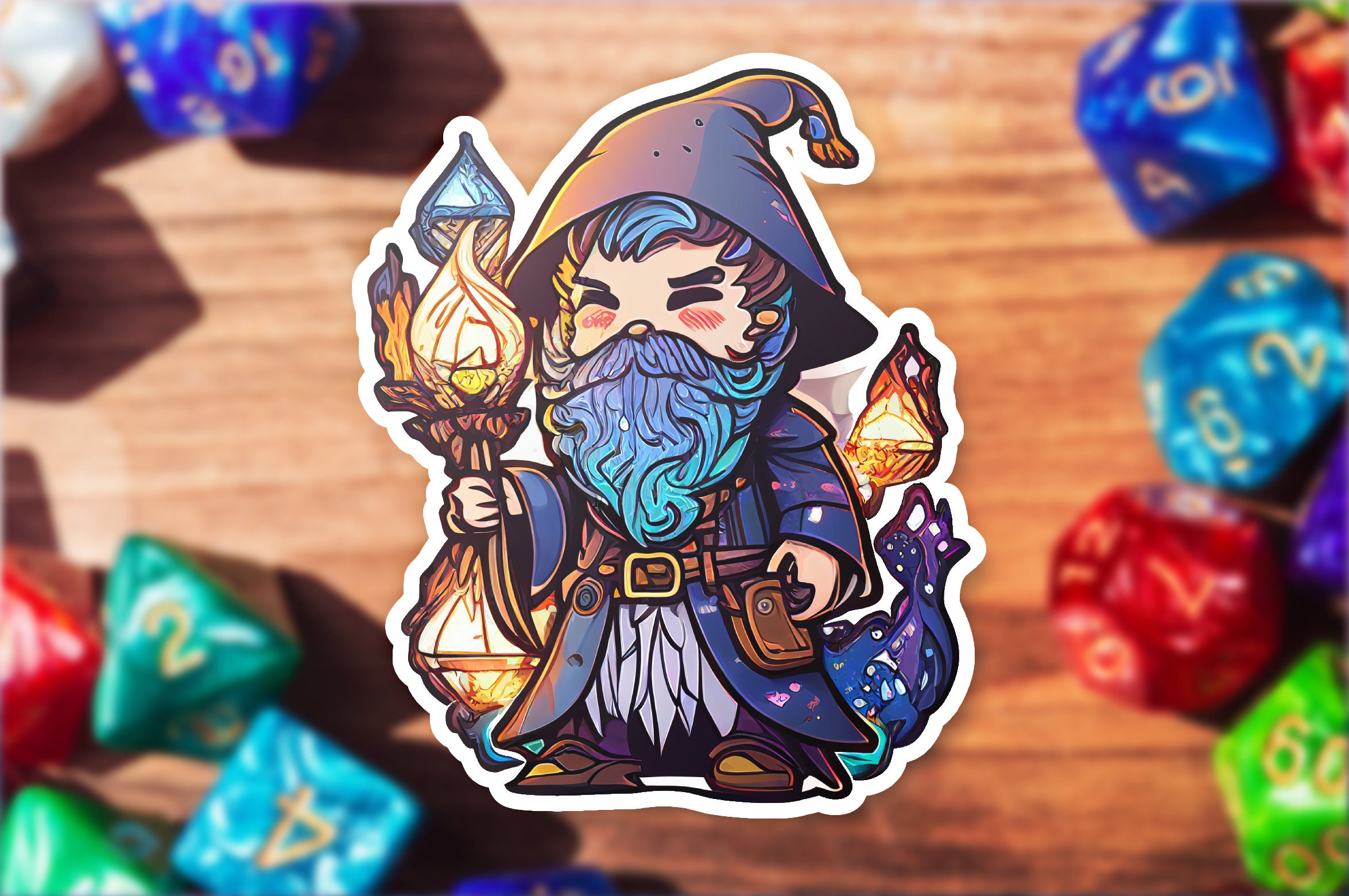 D&D Wizard Vinyl Sticker Sheet | Dungeons and Dragons Artwork ...