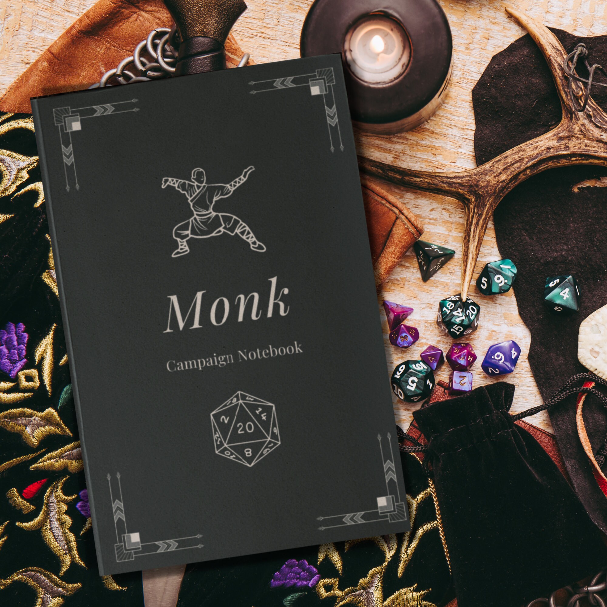 D&D Monk Class Notebook Dungeons and Dragons Class Journal Spell Book ...