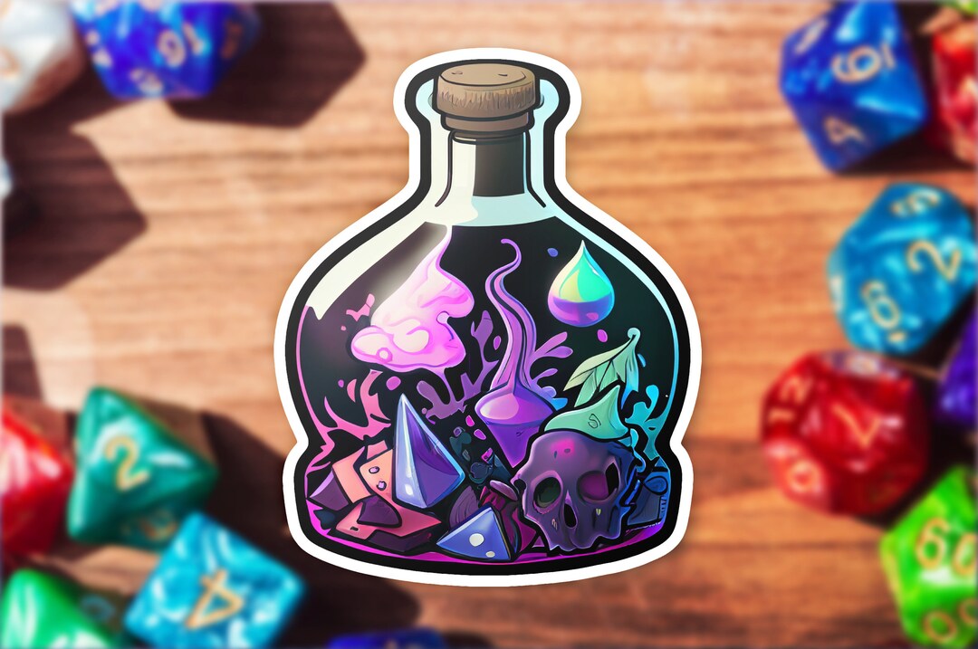 Magical Potion Sticker Dungeons and Dragons Art D&D Gifts Kiss-cut ...