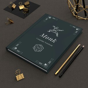 D&D Monk Class Notebook | Dungeons and Dragons Class Journal Spell Book ...