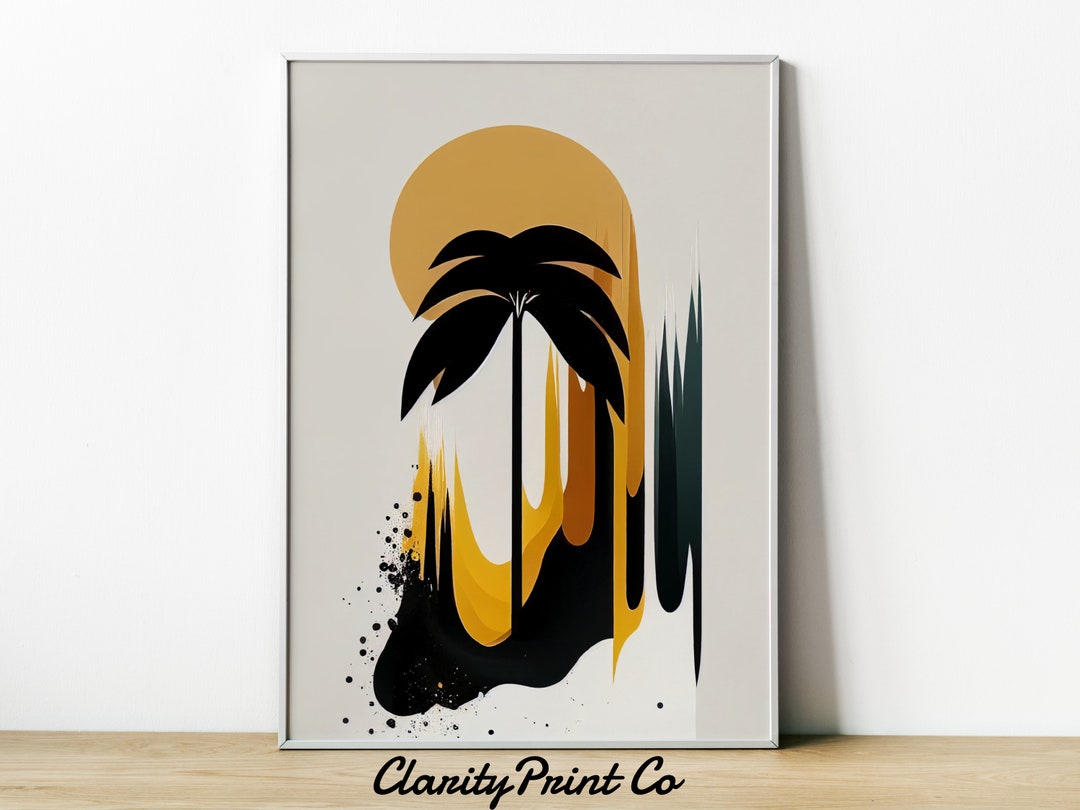 BOHO Printable Abstract Palm Tree Print | BOHO Sunshine | Wabi Sabi Art ...