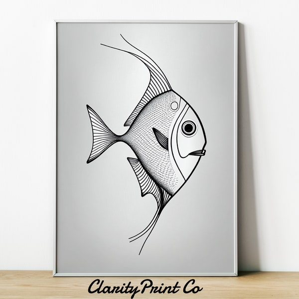 Angelfish Wall Art - Etsy