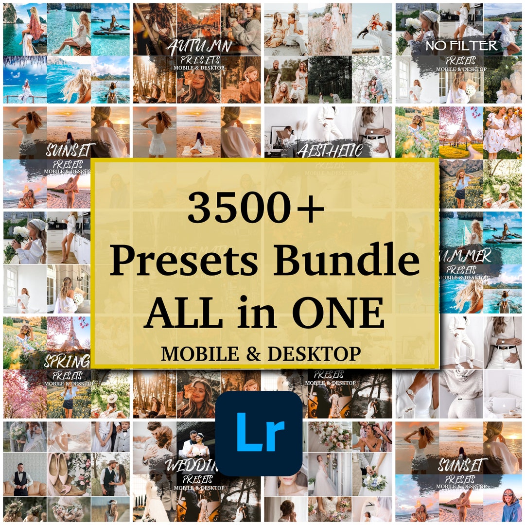 3500 Lightroom Presets BUNDLE PACK All in One, Instagram Blogger Summer ...