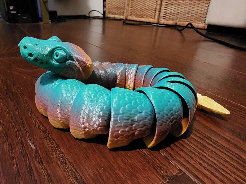 3D Printed Ball Python articulating Sensory Toy - Etsy