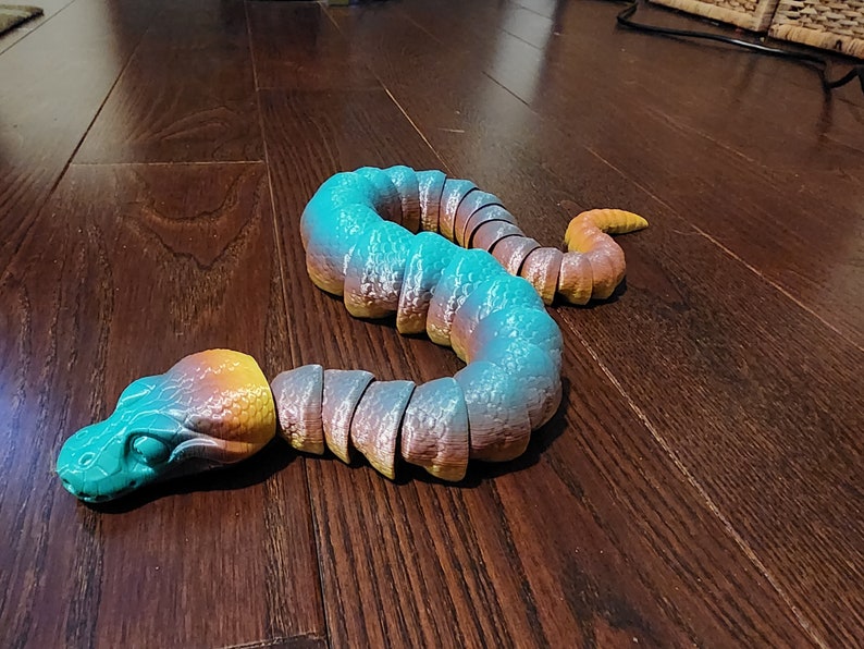 3D Printed Ball Python articulating Sensory Toy - Etsy