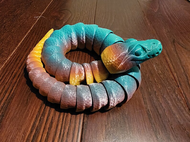 3D Printed Ball Python articulating Sensory Toy - Etsy