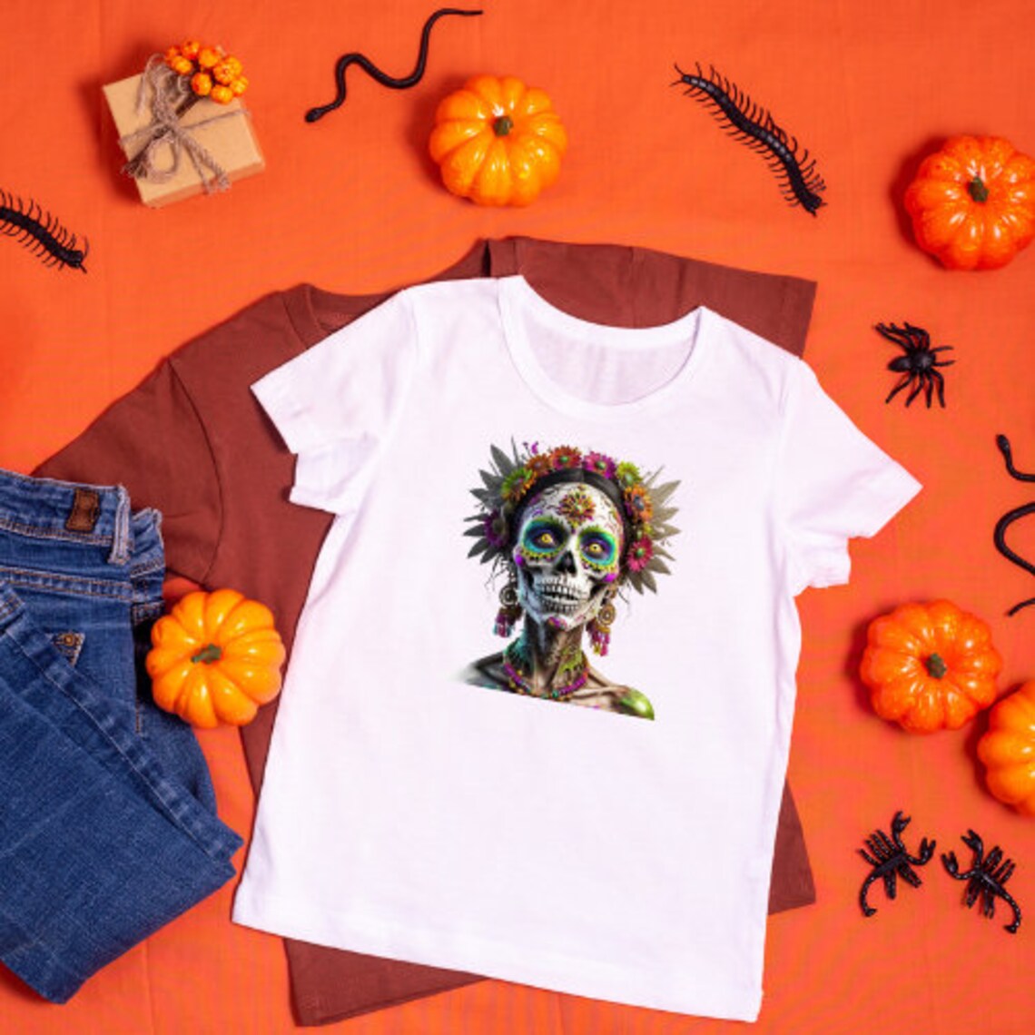 Halloween Downloads SVG, Daisy Catrina, Mexican Skull, Colorful Catrina ...