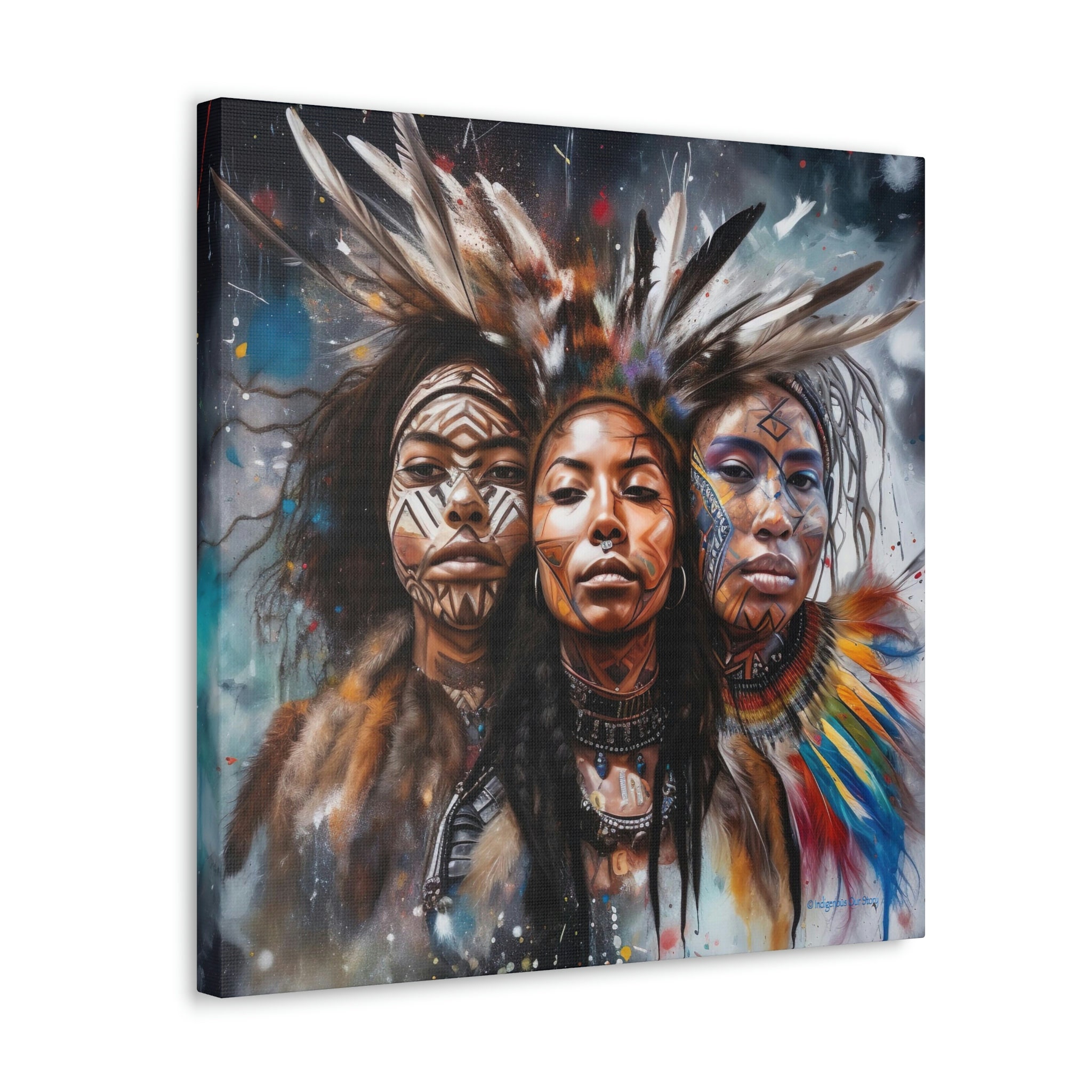 Three Indigenous Sisters (oil Paint) Collection #1 - Etsy