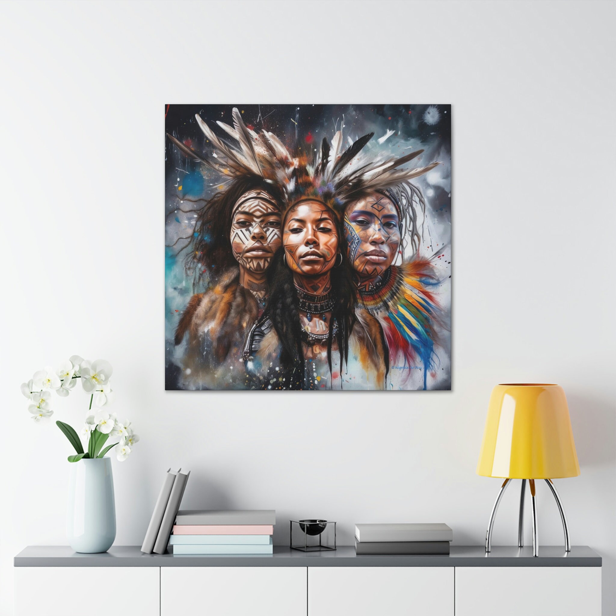 Three Indigenous Sisters (oil Paint) Collection #1 - Etsy