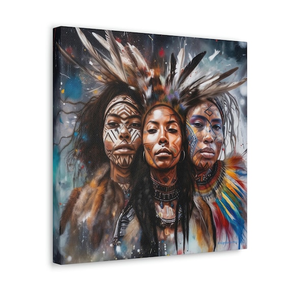Native American Indian Women Face Painting