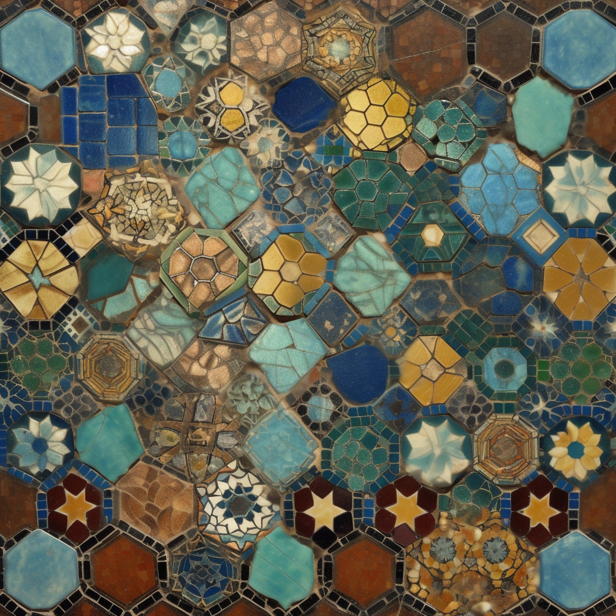 Digital Mosaic Pattern - Etsy