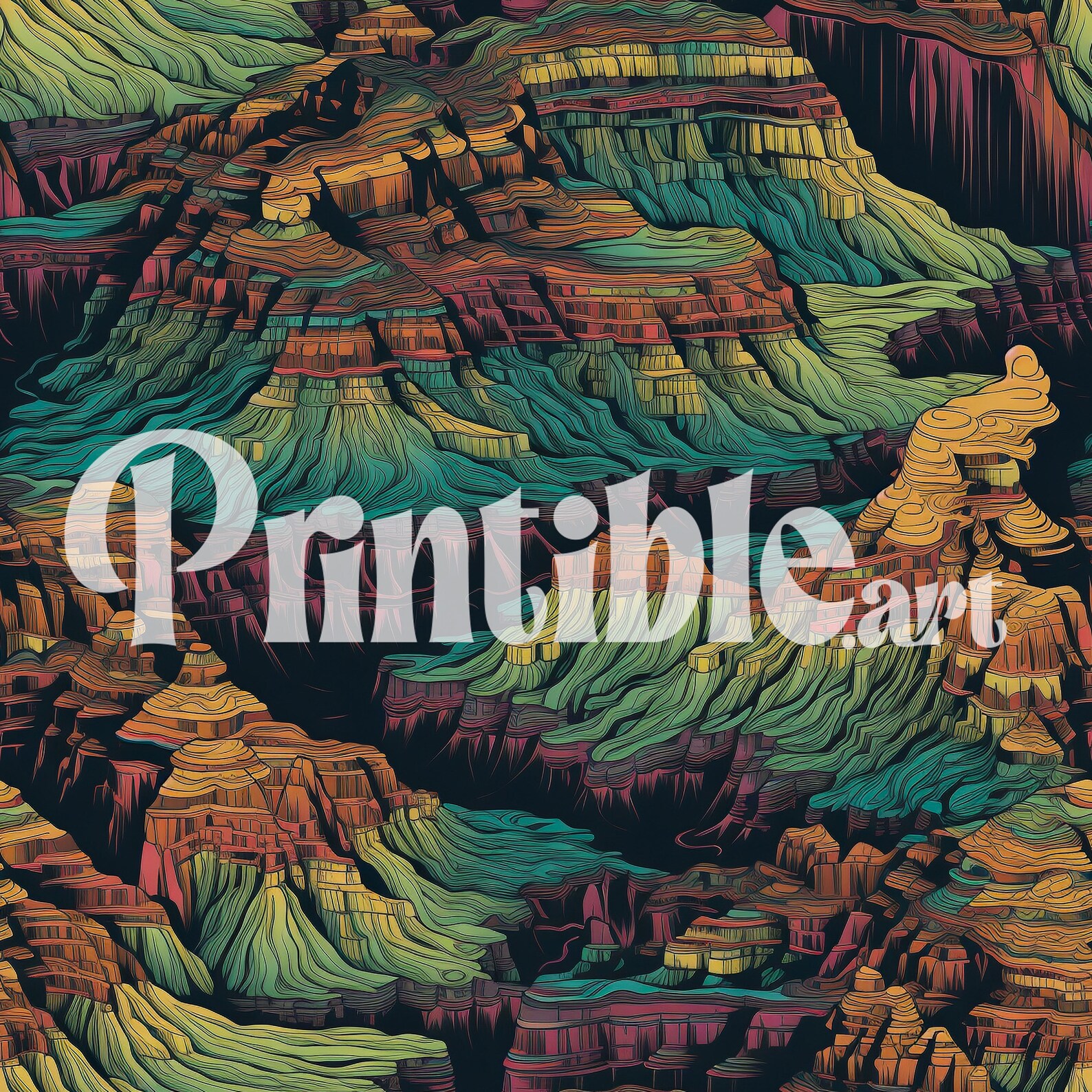 GRAND CANYON | 10 Seamless Prints, Desert Digital Paper, Repeating ...