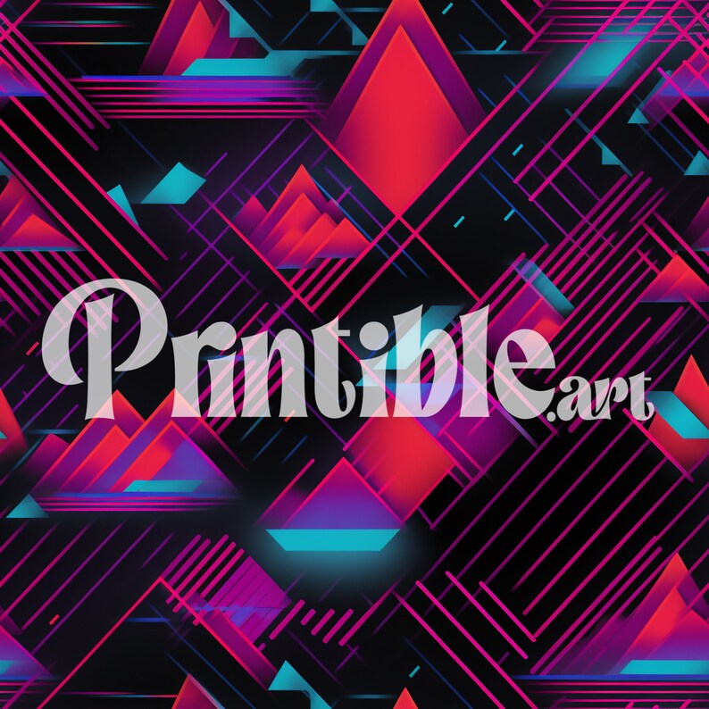 1980s RETROWAVE | 10 Seamless Prints, 80s Art, Digital Paper, Repeating ...