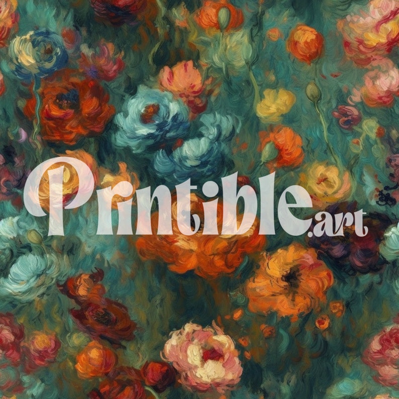 IMPRESSIONISM FLORAL V.2 | 10 Seamless Prints, Flowers Digital Paper ...