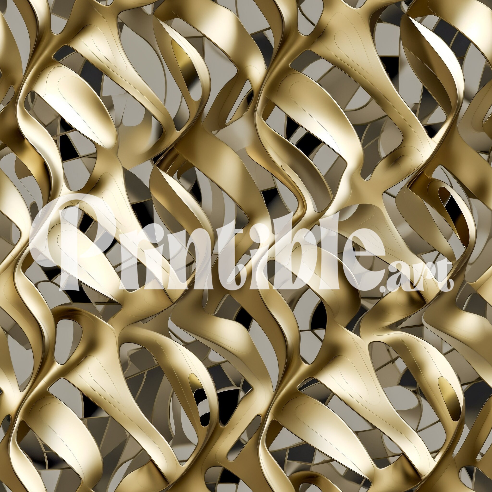 METALLIC FRAGMENTS 10 Seamless Prints, Abstract Digital Paper ...