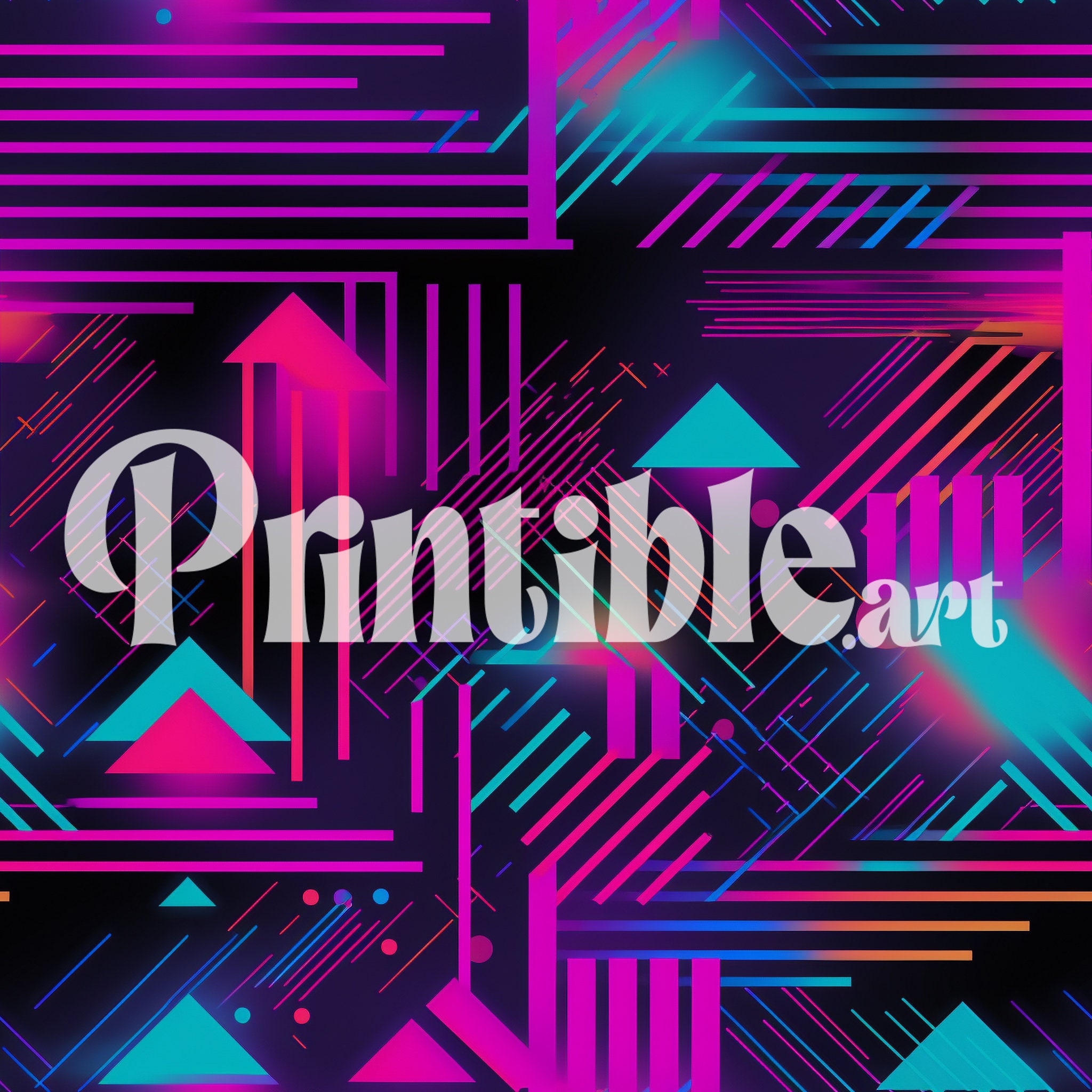 1980s RETROWAVE | 10 Seamless Prints, 80s Art, Digital Paper, Repeating ...