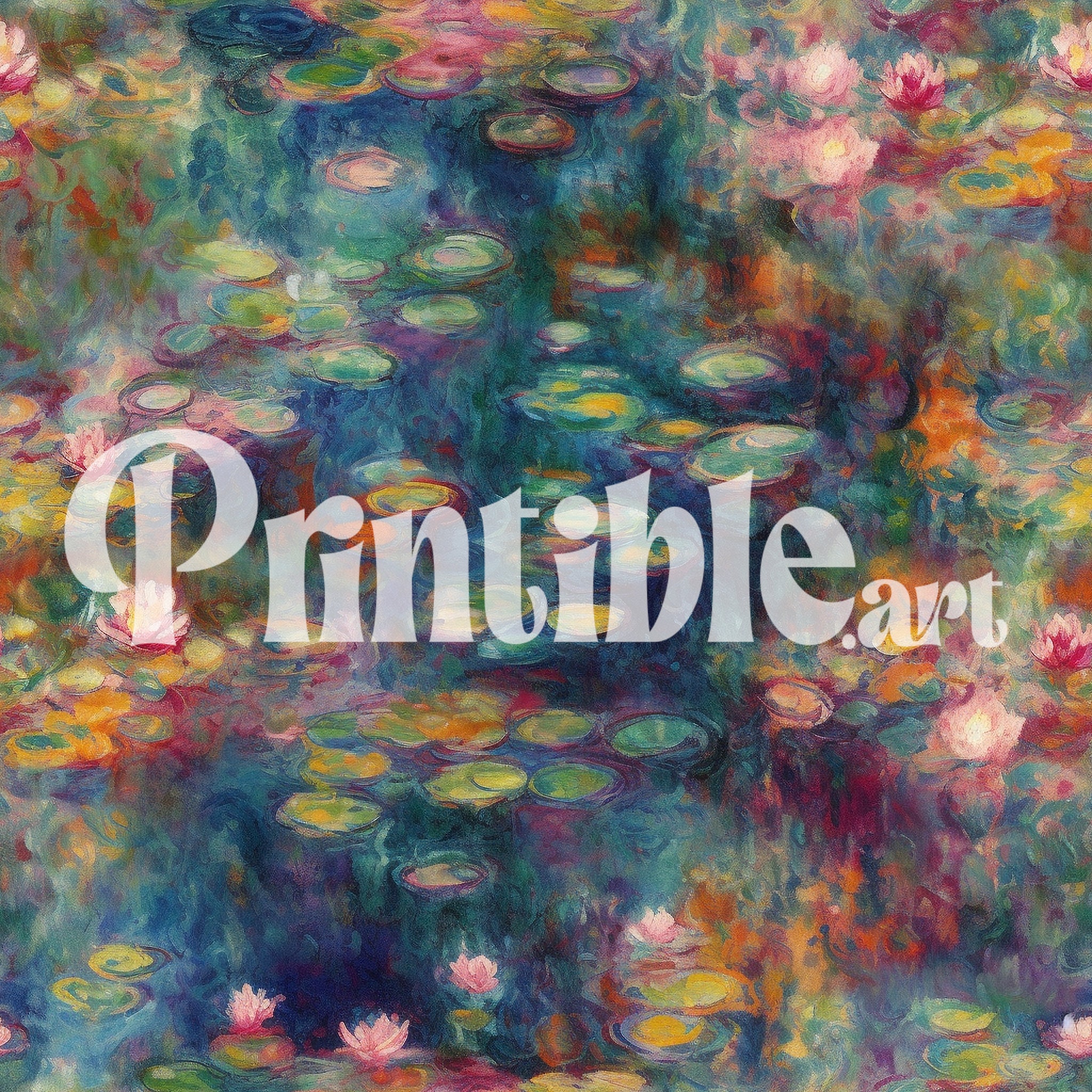 IMPRESSIONISM FLORAL V.2 10 Seamless Prints, Flowers Digital Paper ...