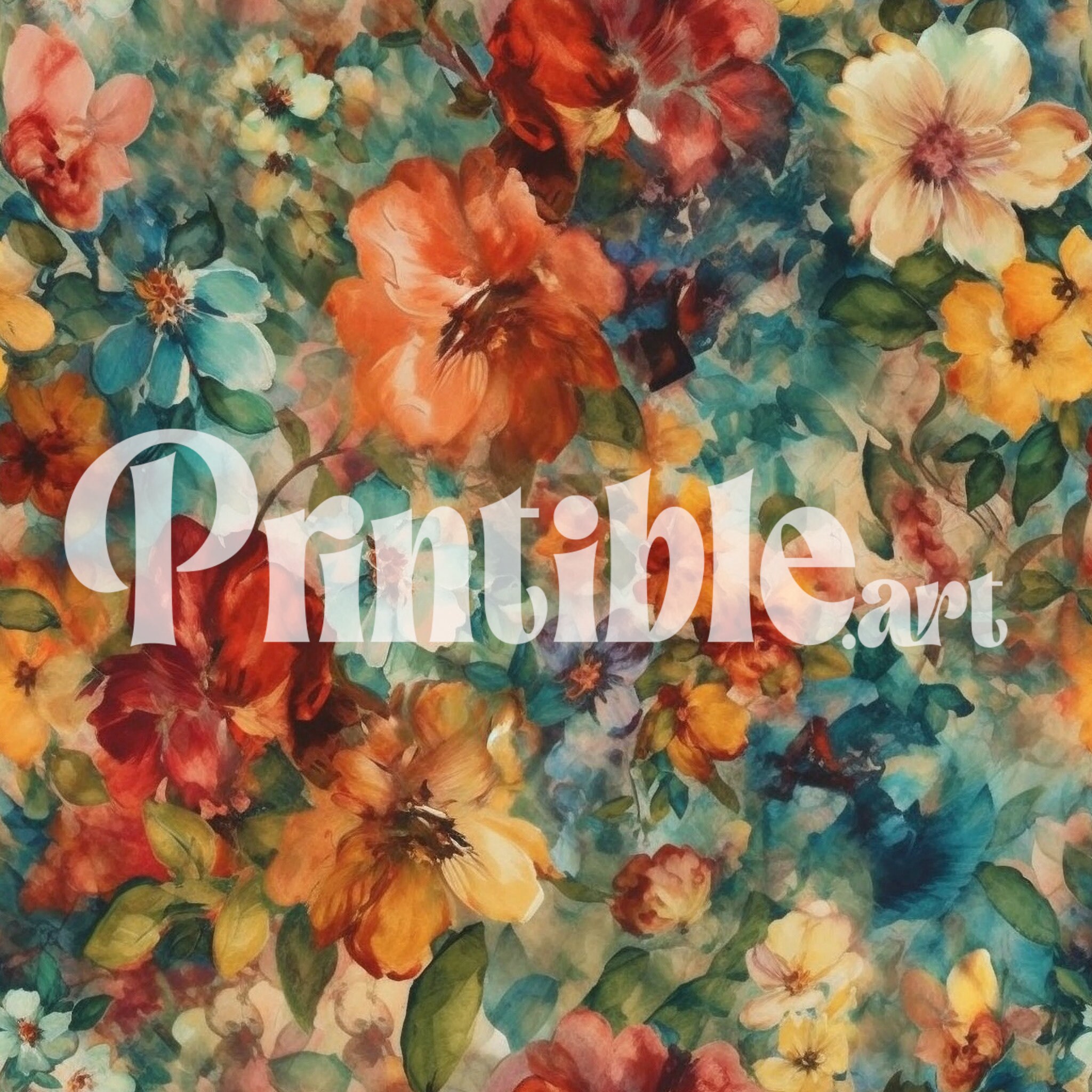 IMPRESSIONISM FLORAL | 10 Seamless Prints, Flowers Digital Paper ...