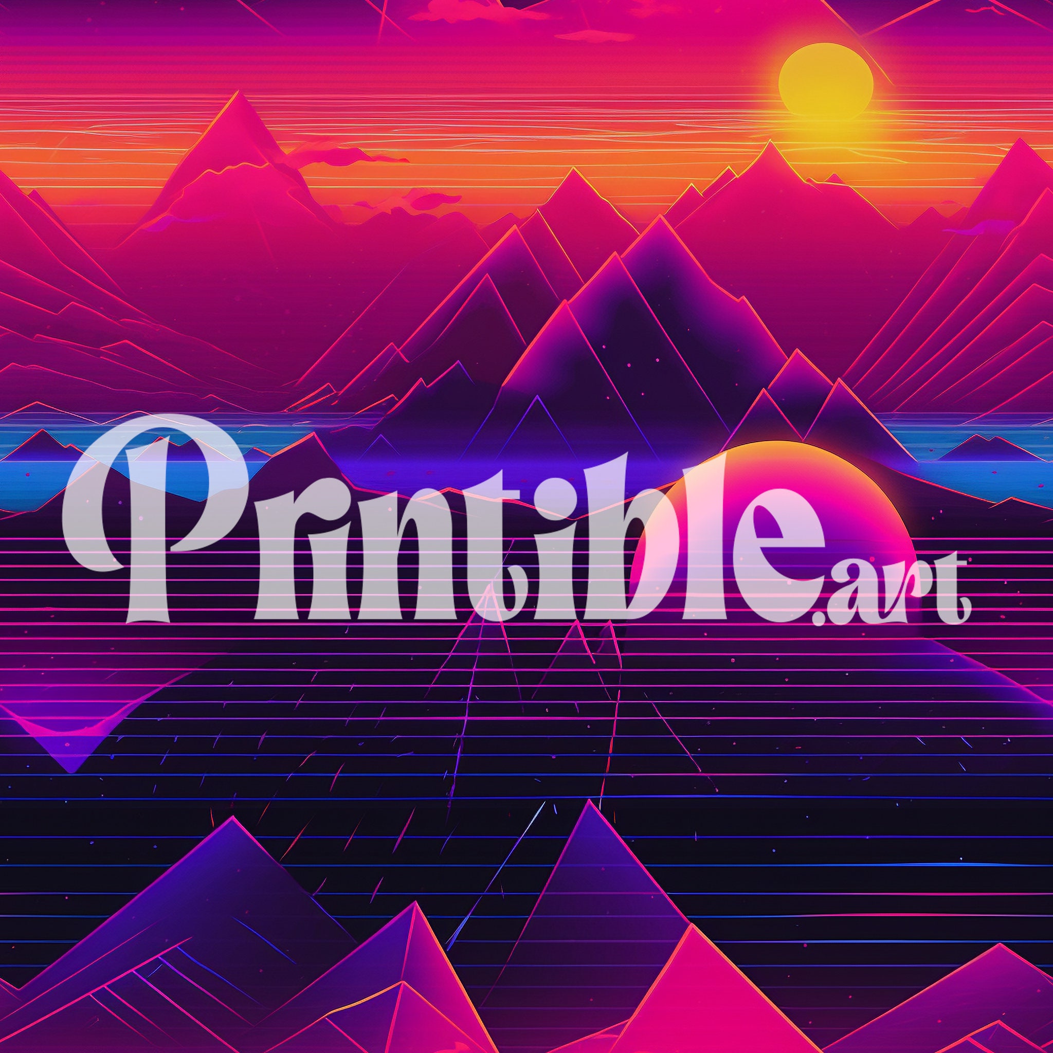 1980s RETROWAVE | 10 Seamless Prints, 80s Art, Digital Paper, Repeating ...