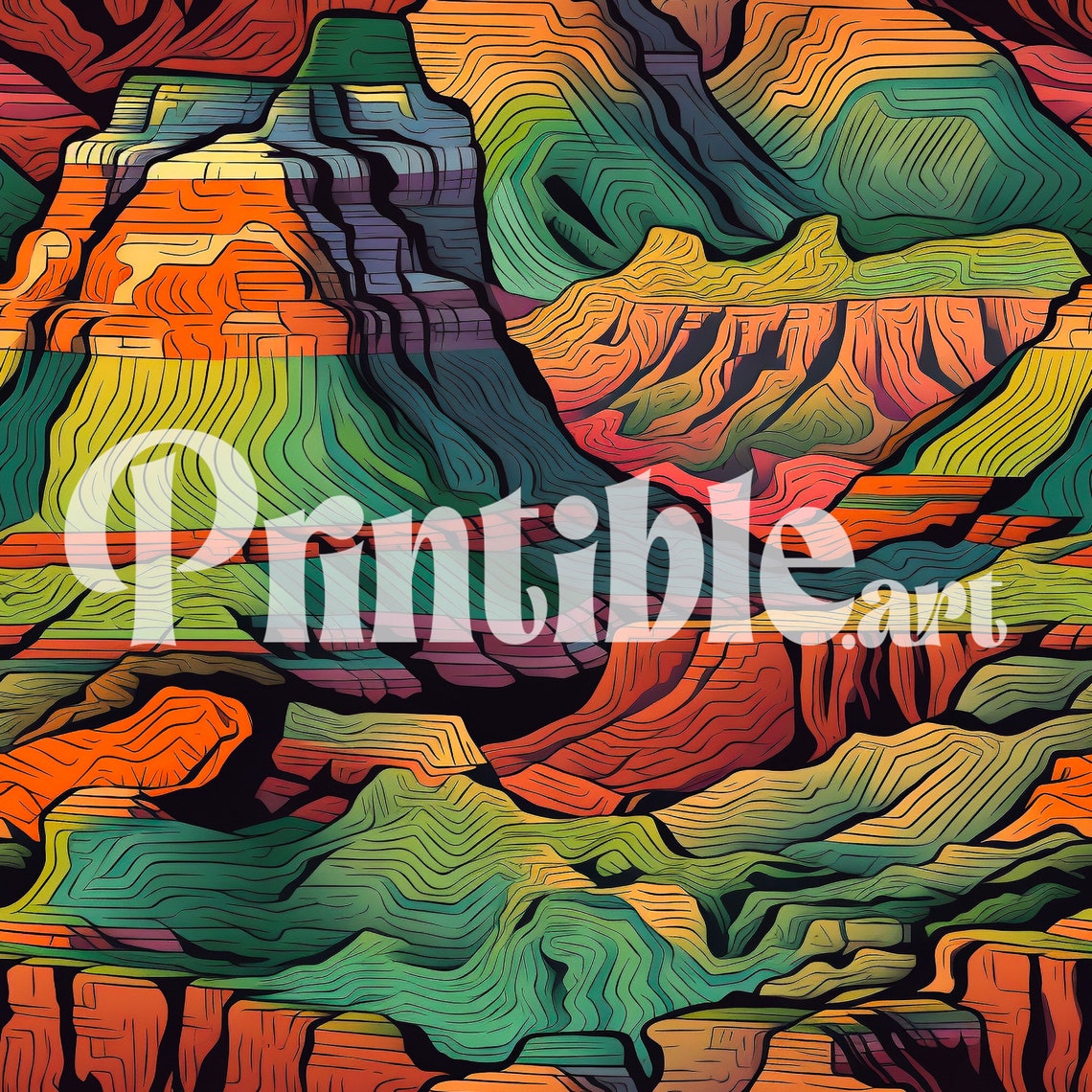 GRAND CANYON | 10 Seamless Prints, Desert Digital Paper, Repeating ...